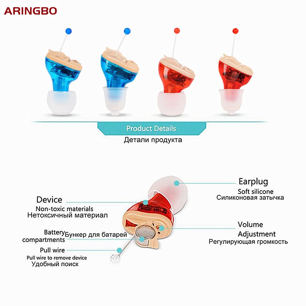 Mini Hearing Aids Audifonos Inner Ear CIC 8 Channe... – Grandado