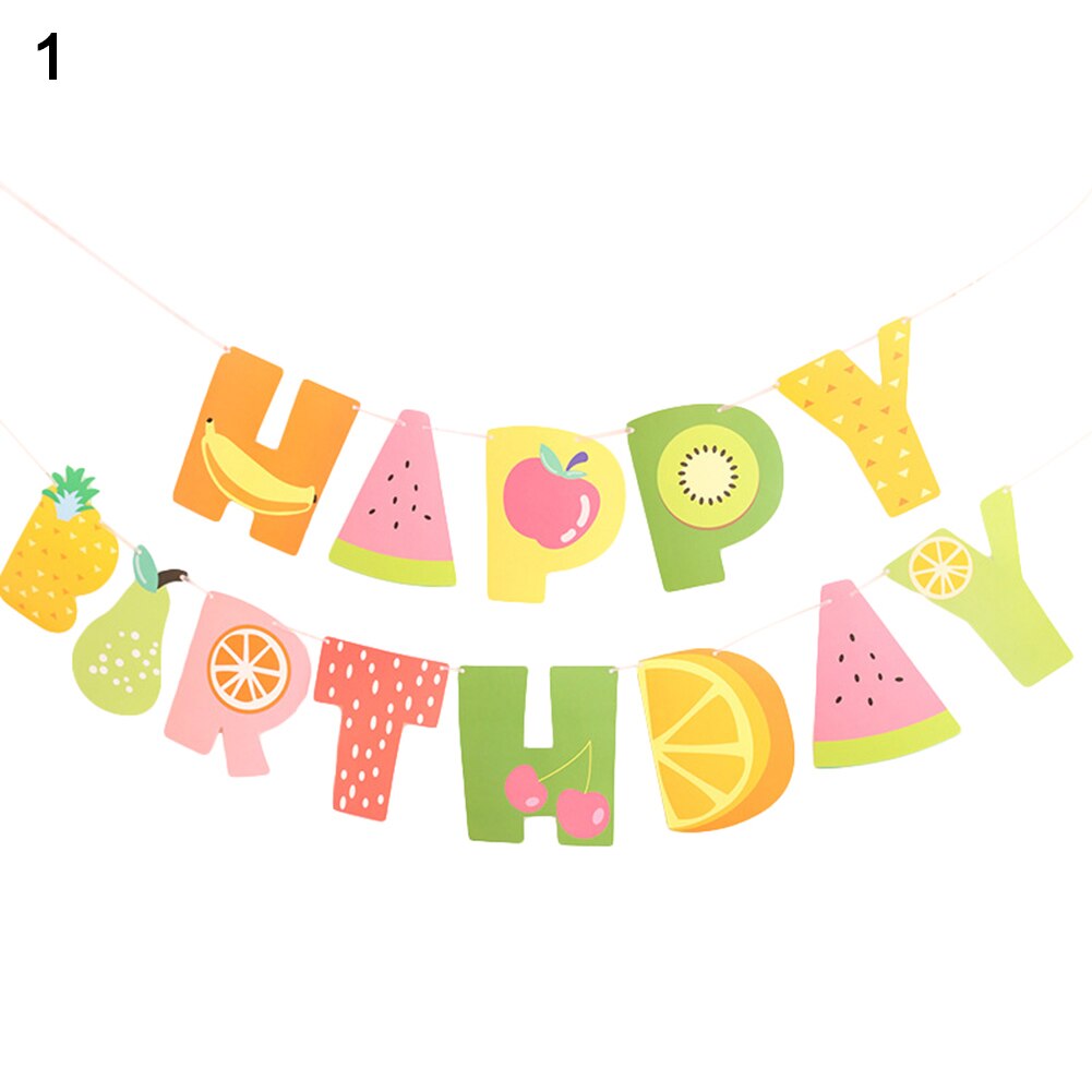 Zomer Thema Fruit Cactus Ijs Print Happy Birthday ... – Vicedeal