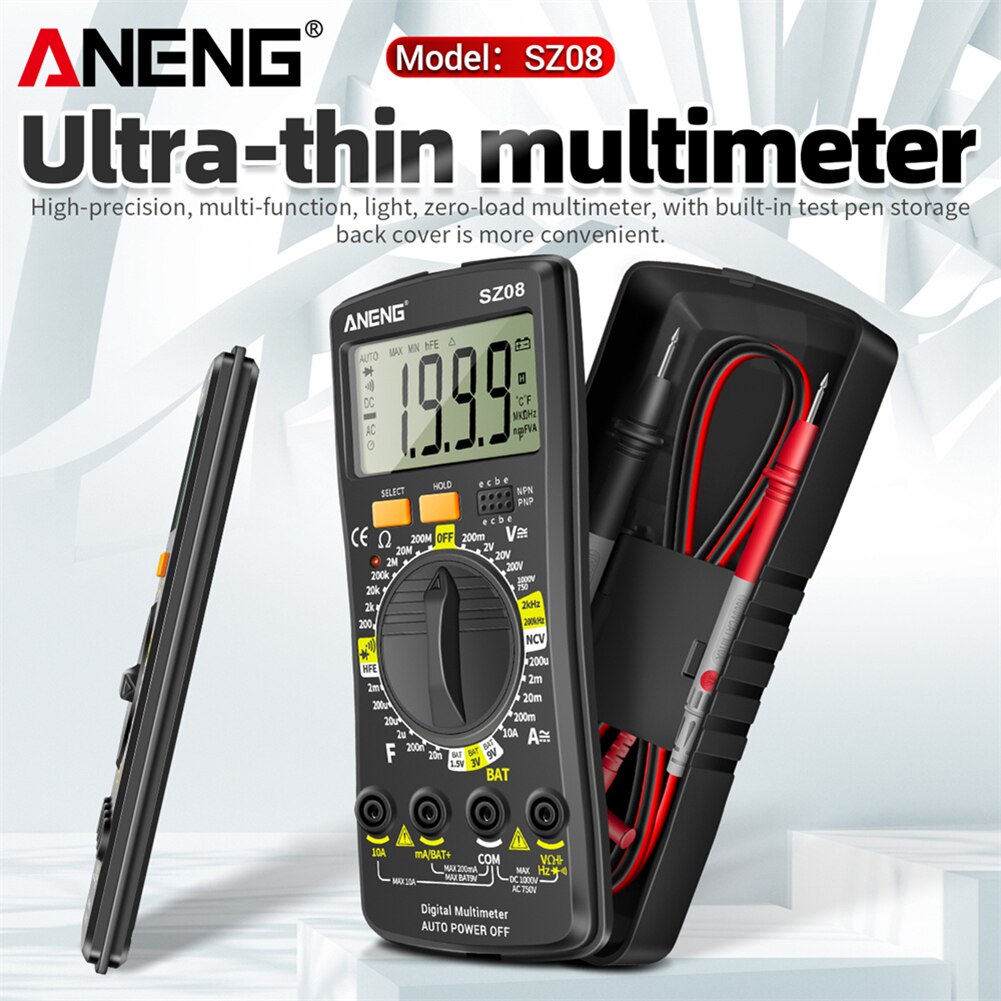 ANENG SZ08 LCD Digital Multimeter Mini Handheld Mu... – Grandado