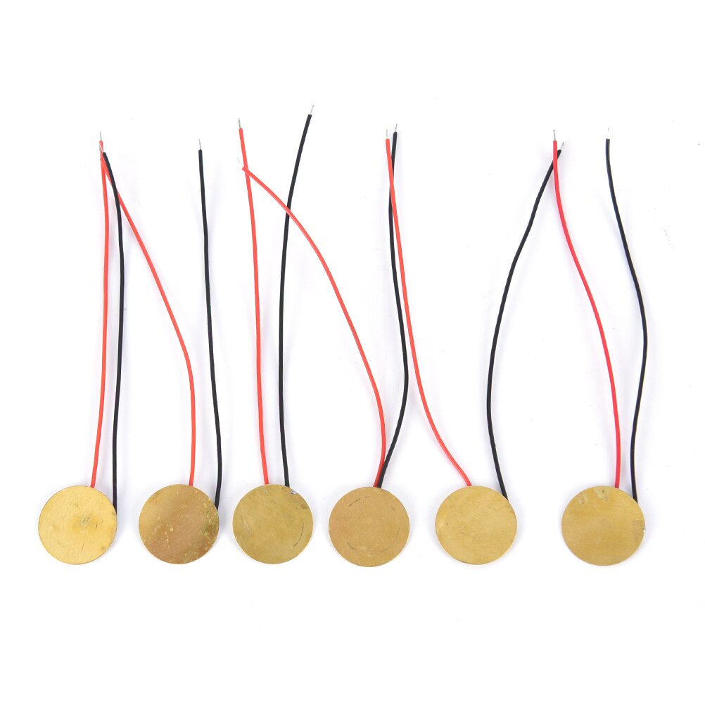 6 Pcs 12/15 Mm Pickup Piezo Disc Elementen Met 10 ... – Vicedeal
