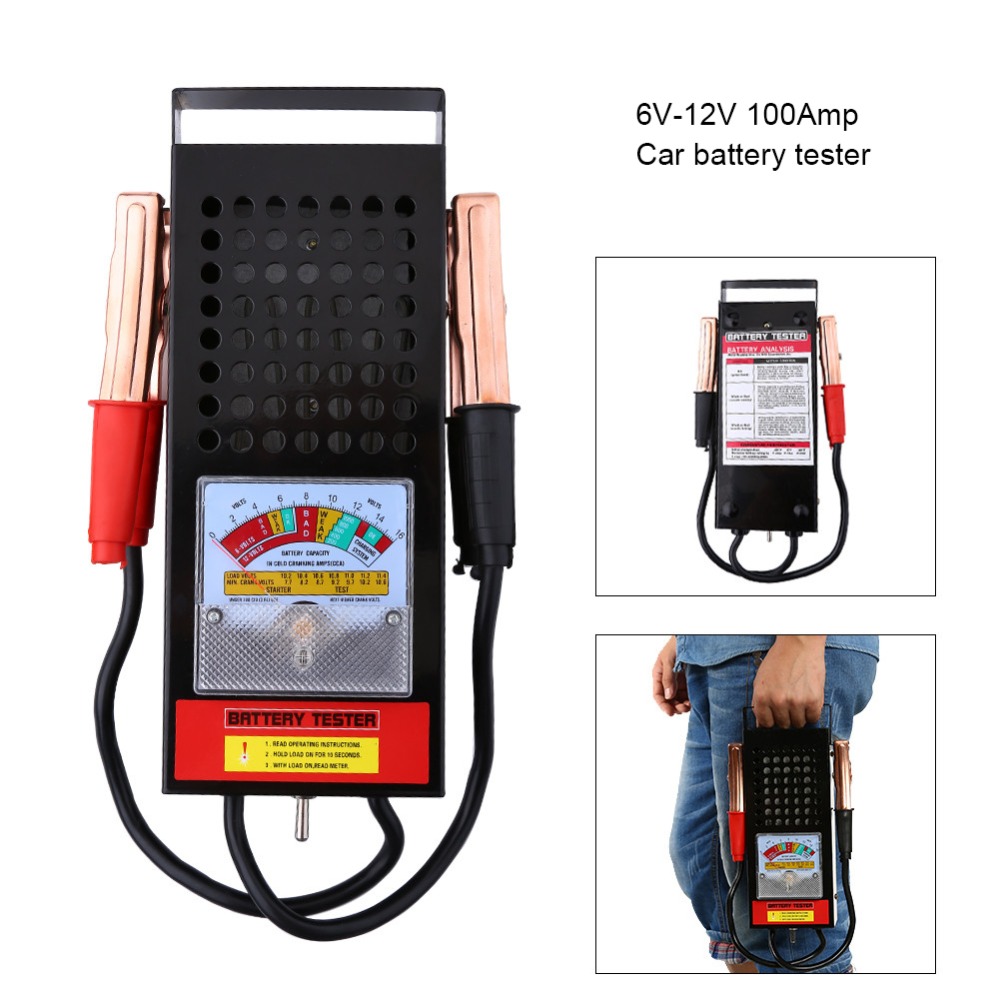 6-12V 100Amp Handheld Car Battery Tester Load Char... – Grandado