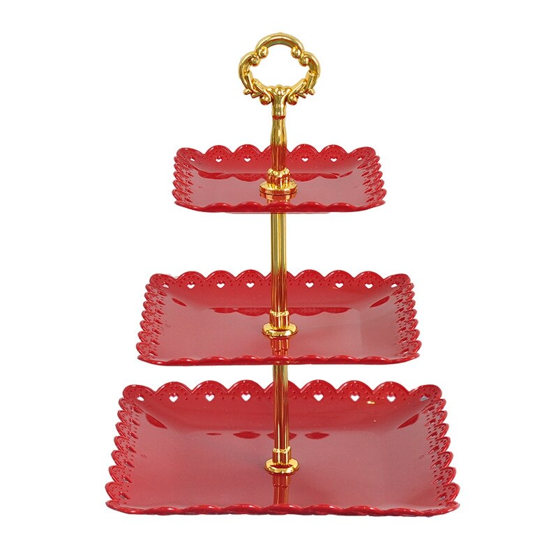 Fruit Tray 3-Layer Entrepreneurial Cake Rack Weddi... – Grandado