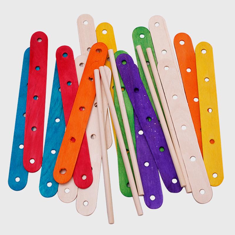 50Pcs/Set Ice Pop Sticks DIY Safe Wooden Popsicle ... – Vicedeal