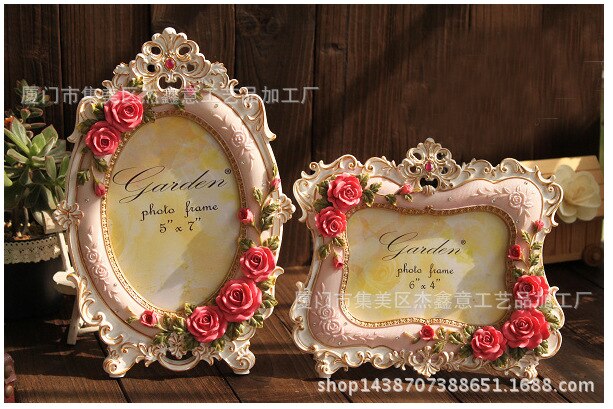 6inch 7inch Picture Frame European Style Resin Ros... – Vicedeal