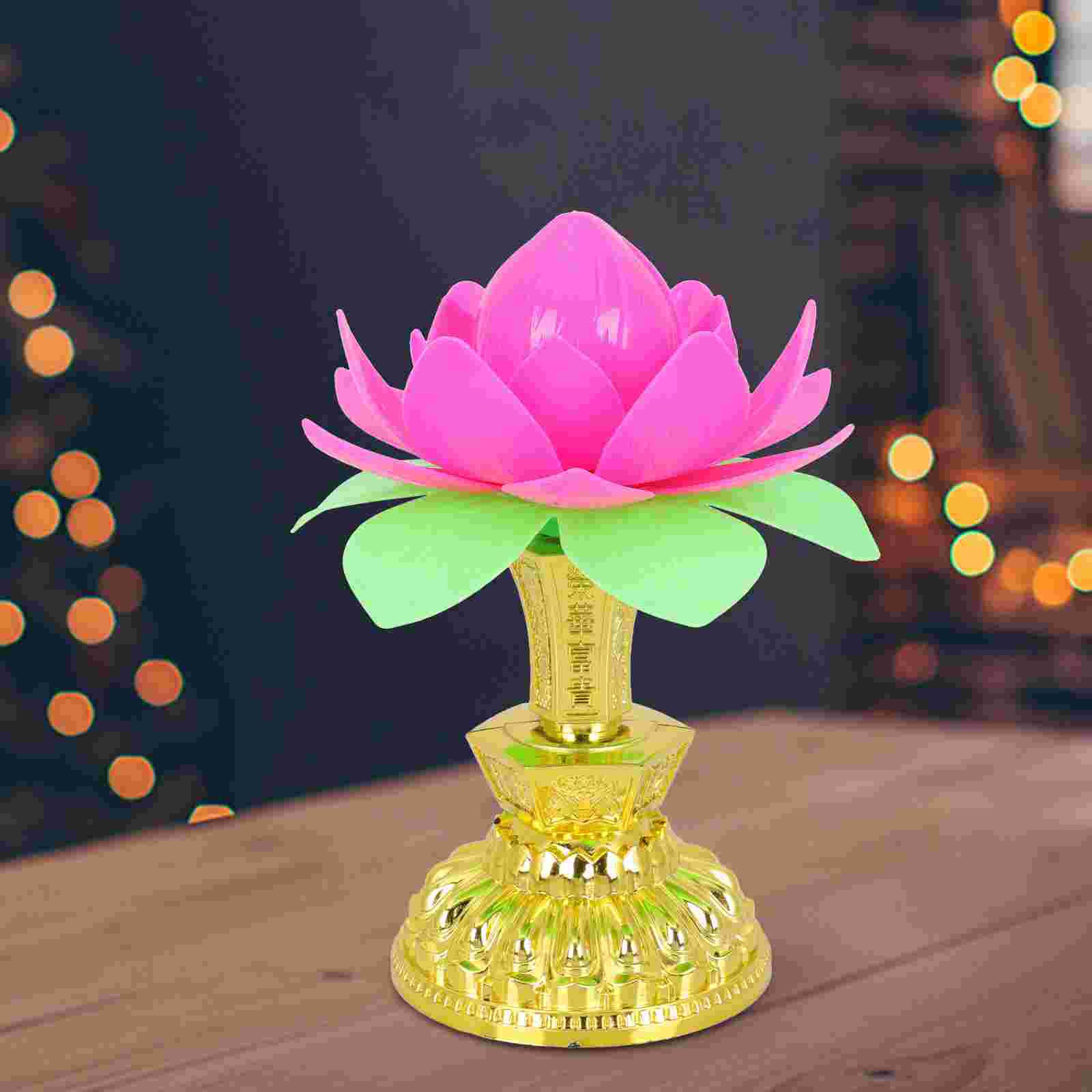 LED Lotus Light Buddhism Lotus Light Decorative Lo... – Grandado