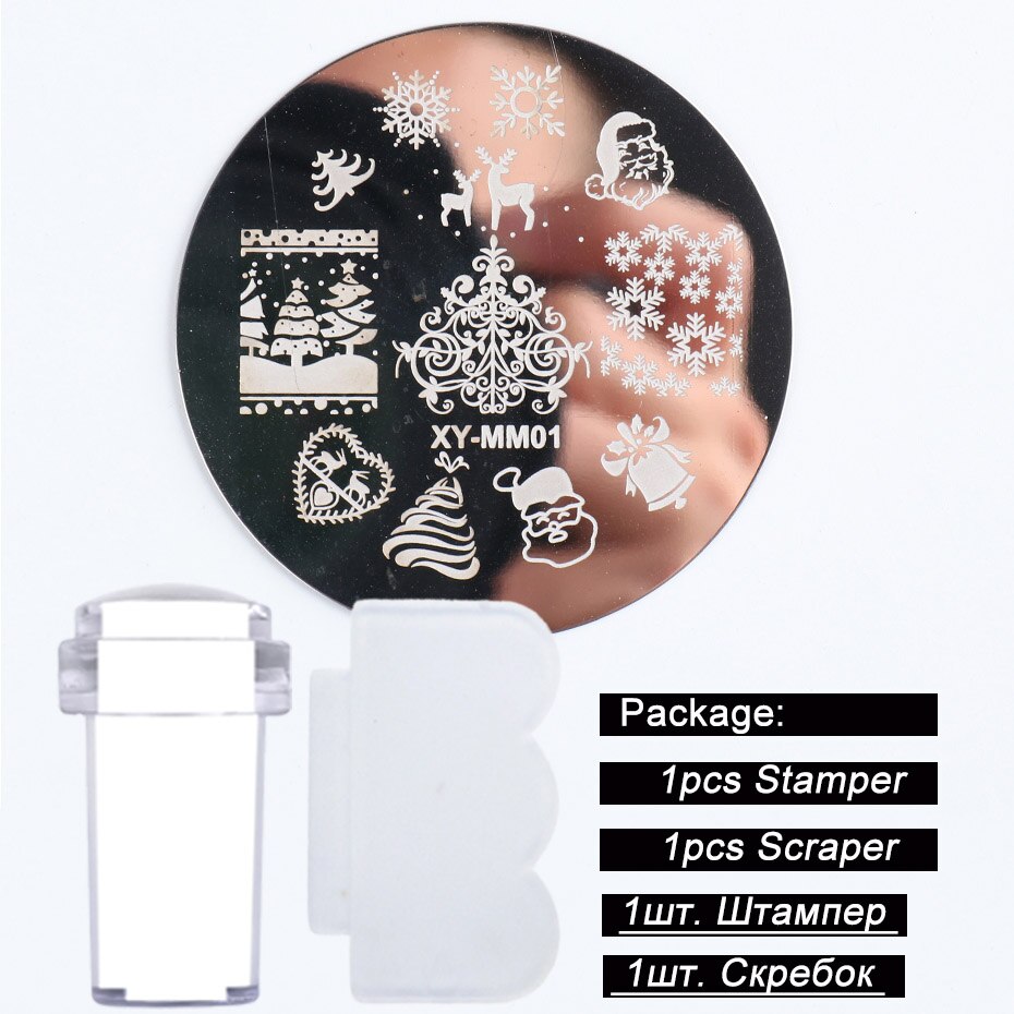 Kerst Nail Art Stempel Plaat Set Sneeuwvlokken Ela... – Grandado