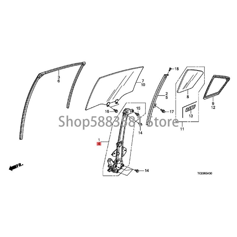 Car front door lifter hon daa cco rd rear door lif... – Vicedeal