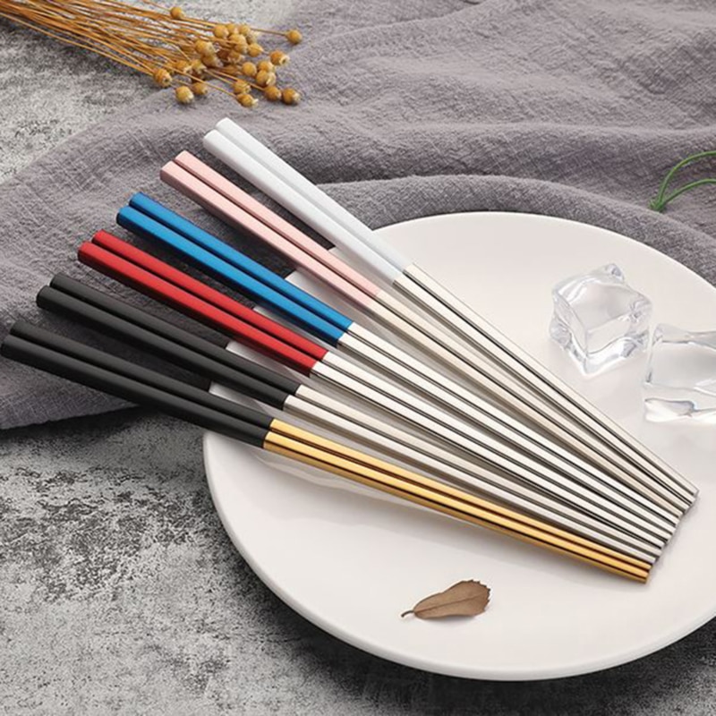 304 Stainless Steel Chopsticks Gold-Plated Titaniu... – Vicedeal