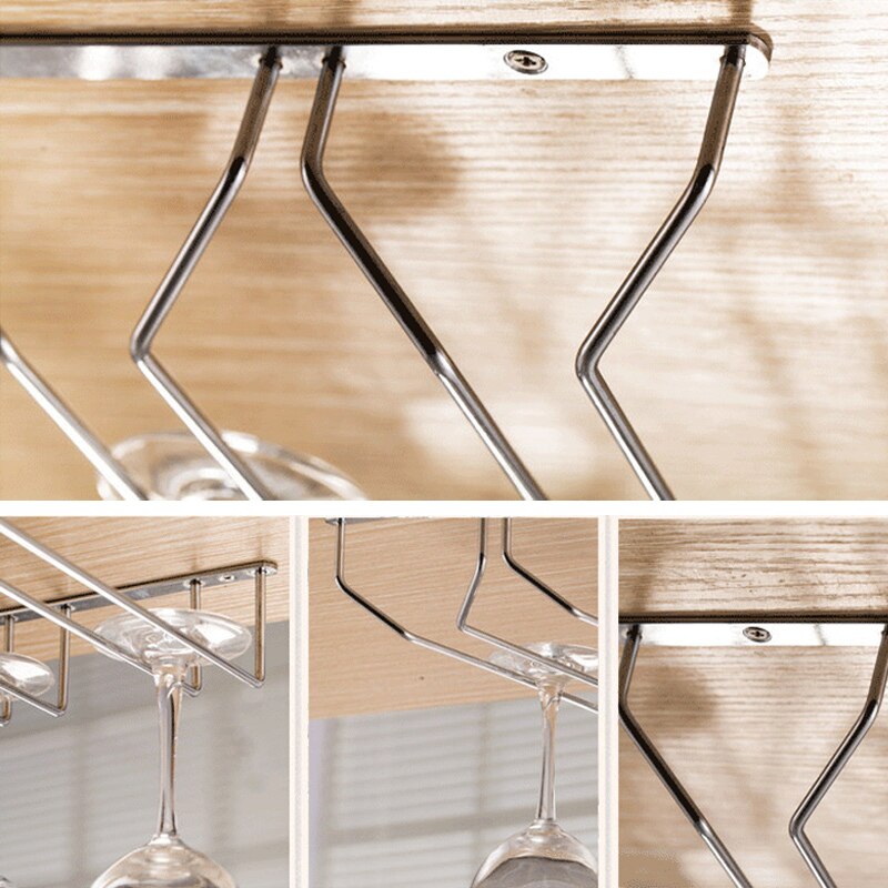 Nyttigt rustfrit stål vin rack glasholder hængende... – Grandado