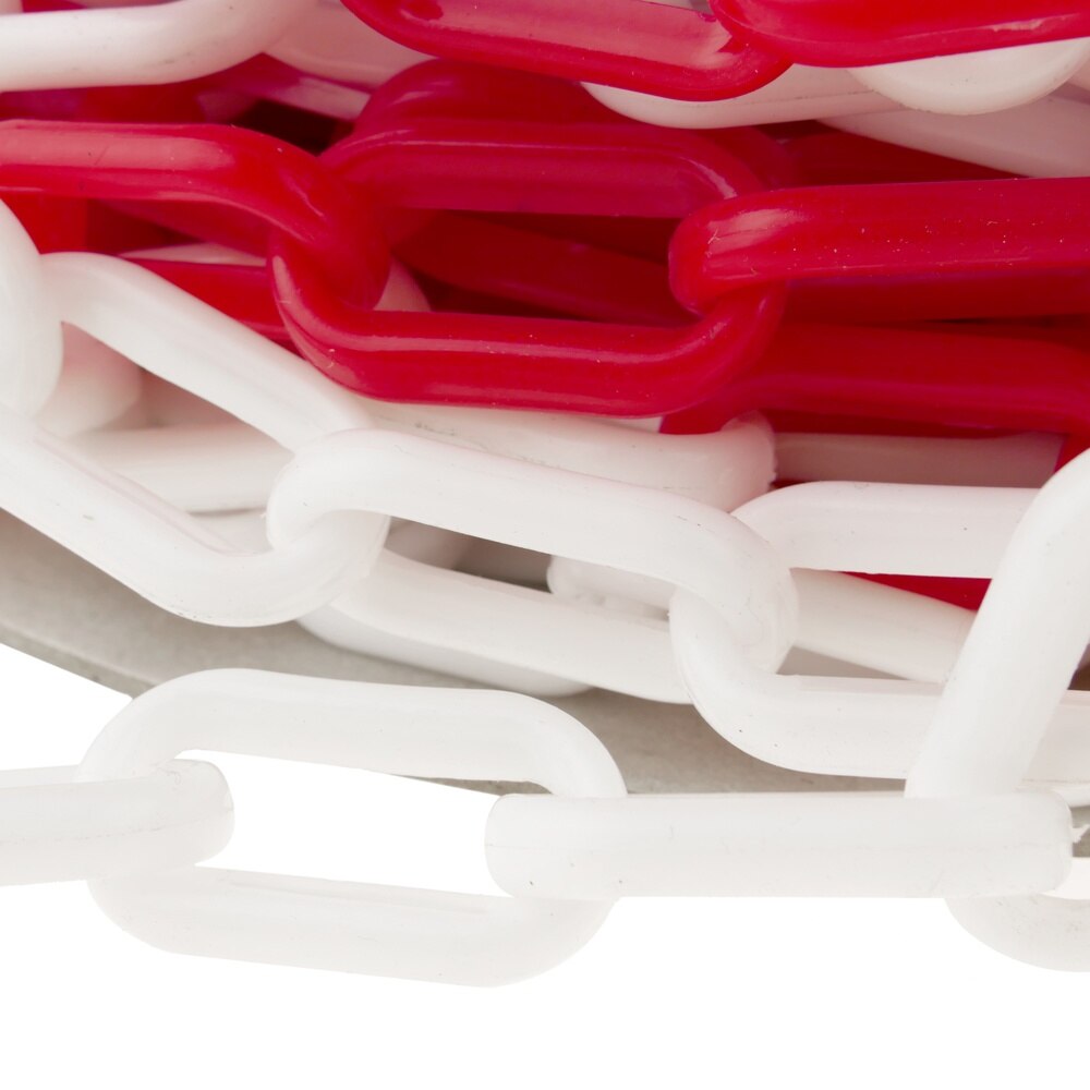 PrimeMatik-red and white bicolor plastic chain 35m... – Grandado