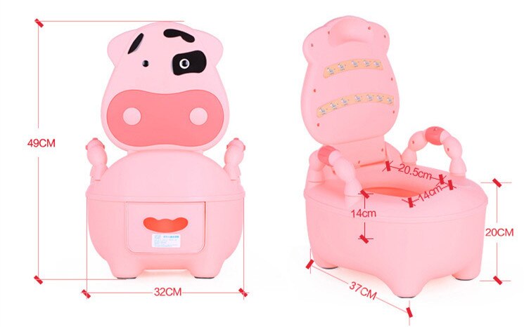 Plastic Cow Toilet Kids Cartoon Character Toilet K... – Vicedeal