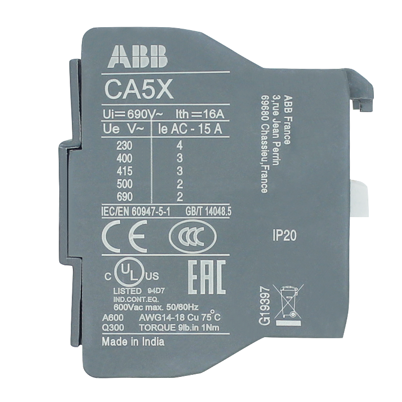 ABB Front-mounted instantaneous auxiliary contact ... – Vicedeal