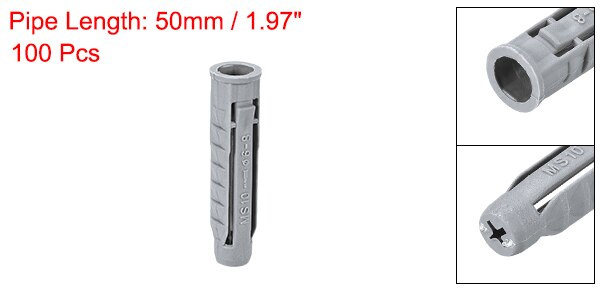 Uxcell 100Pcs 10X50mm Plastic Expansie Pijp Kolom ... – Vicedeal