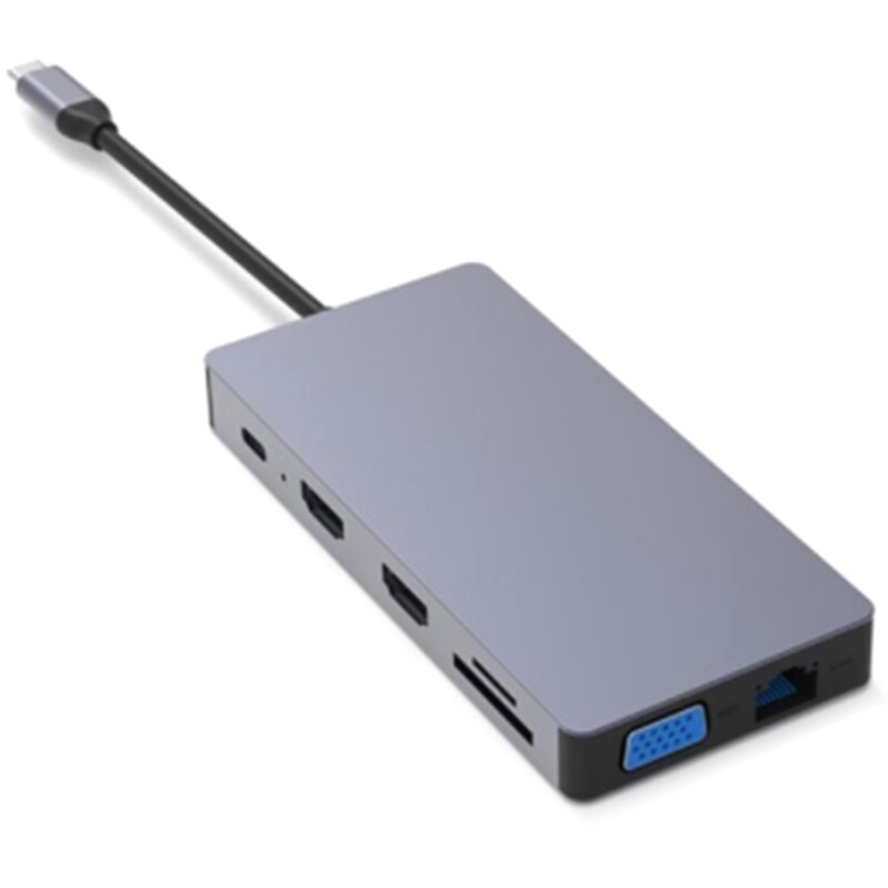 USB Type C Hub Adapter 12 in 1 Dual USB Type C Doc... – Grandado