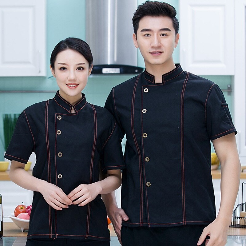 Chef jacket bakery uniforms cook clothes food serv... – Vicedeal