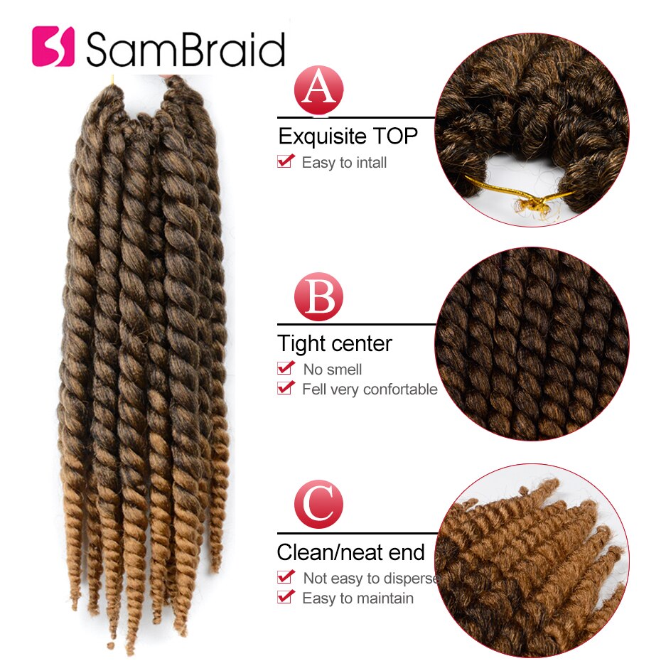 Sambraid Crochet Braids Box Braids 14 Inch Synthet... – Grandado
