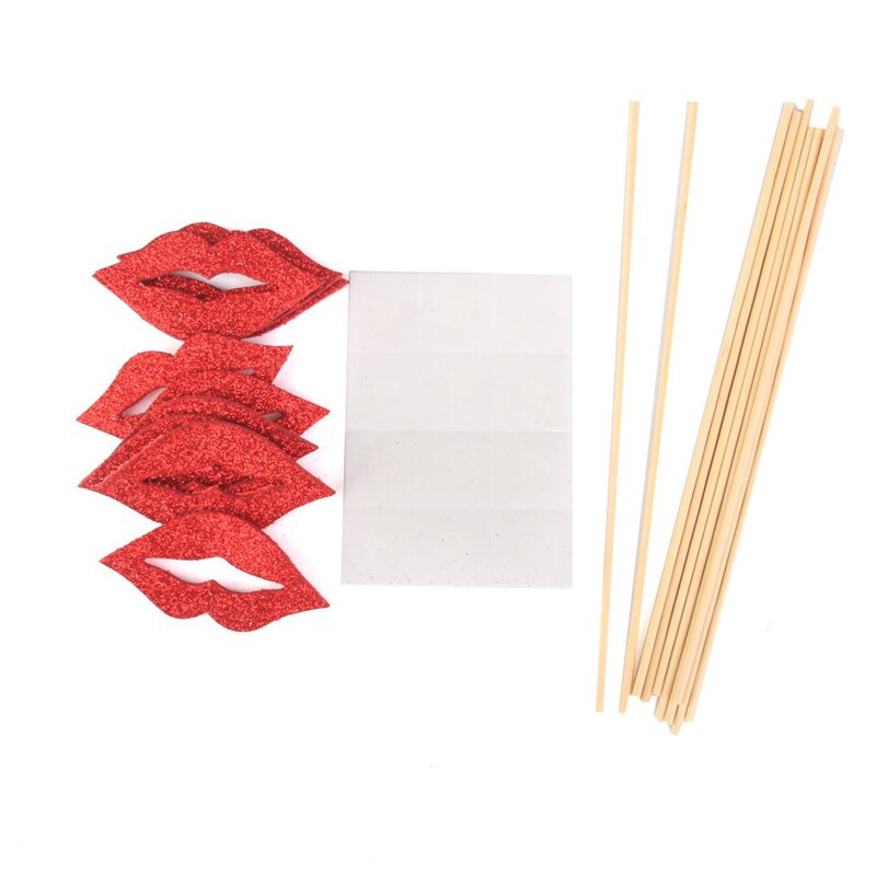 20pcs Glitter Lip DIY Photo Booth Props Adult Bach... – Grandado