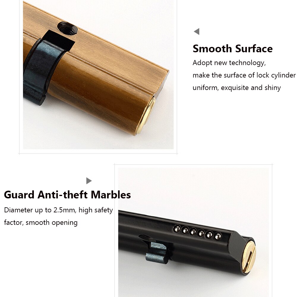 Door Cylinder Lock Biased 70mm 3 Keys Anti-Theft E... – Grandado