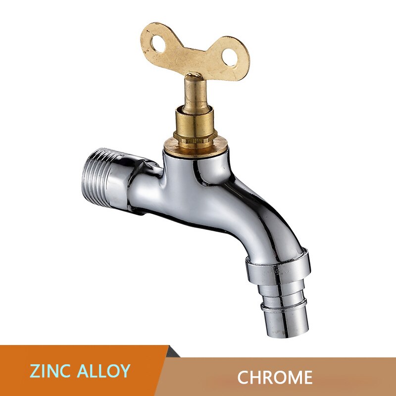 Chrome Bibcock Bathroom Wall Mounted Faucet Zinc A... – Grandado