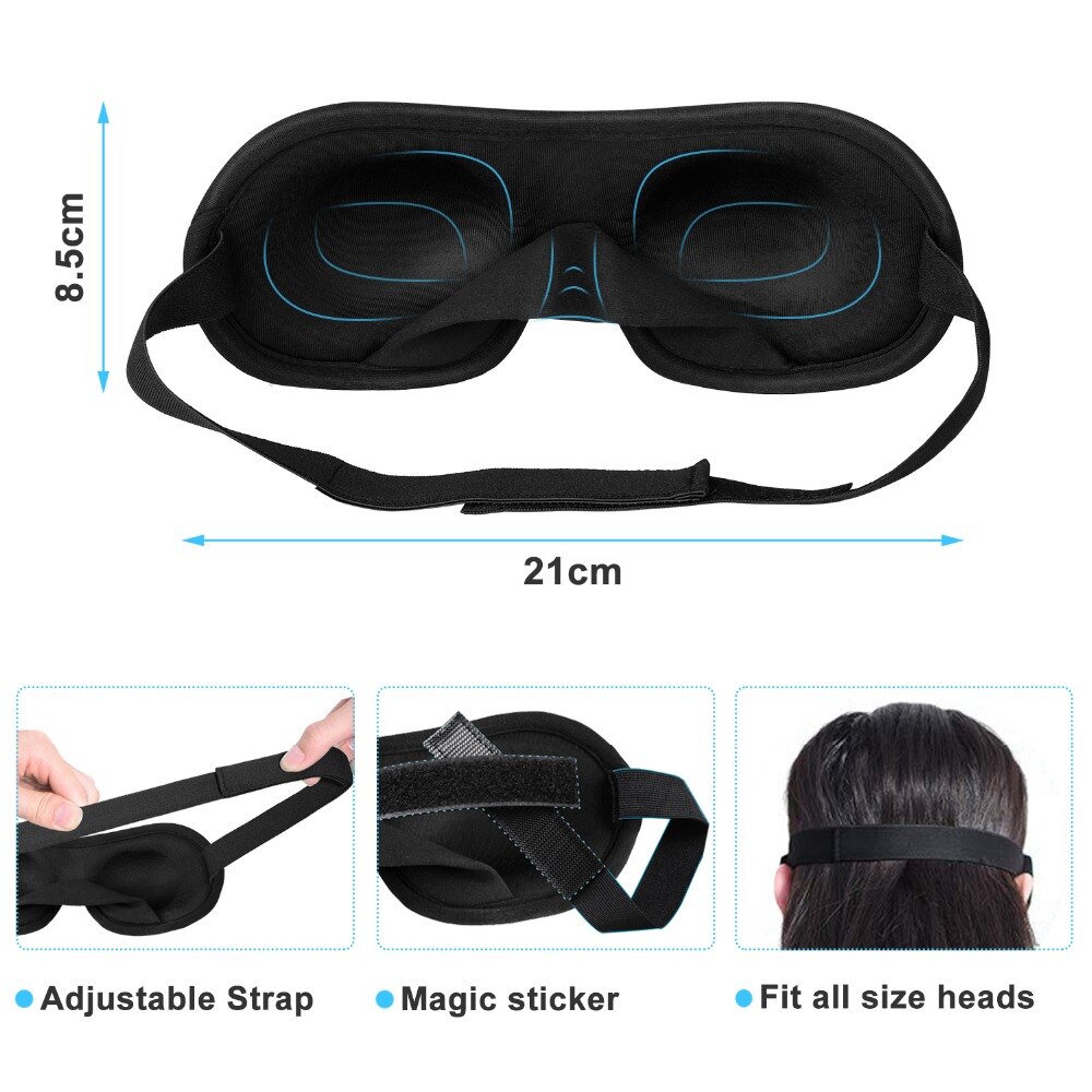 3D Sleeping eye mask Travel Rest Aid Eye Mask Cove... – Grandado