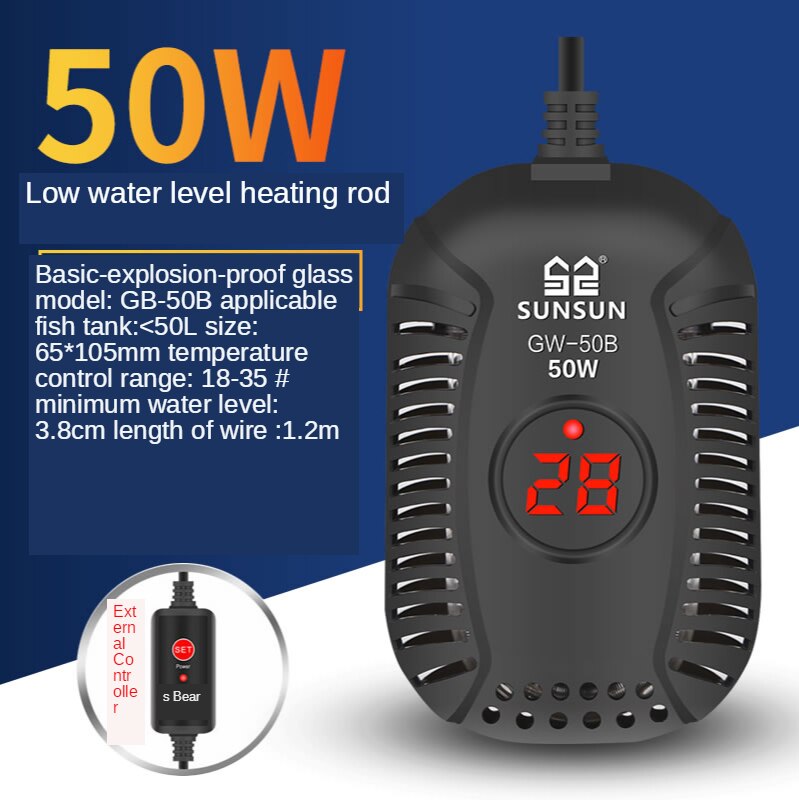 Tortoise Tank Heating Rod Low Water Level Small Au... – Grandado