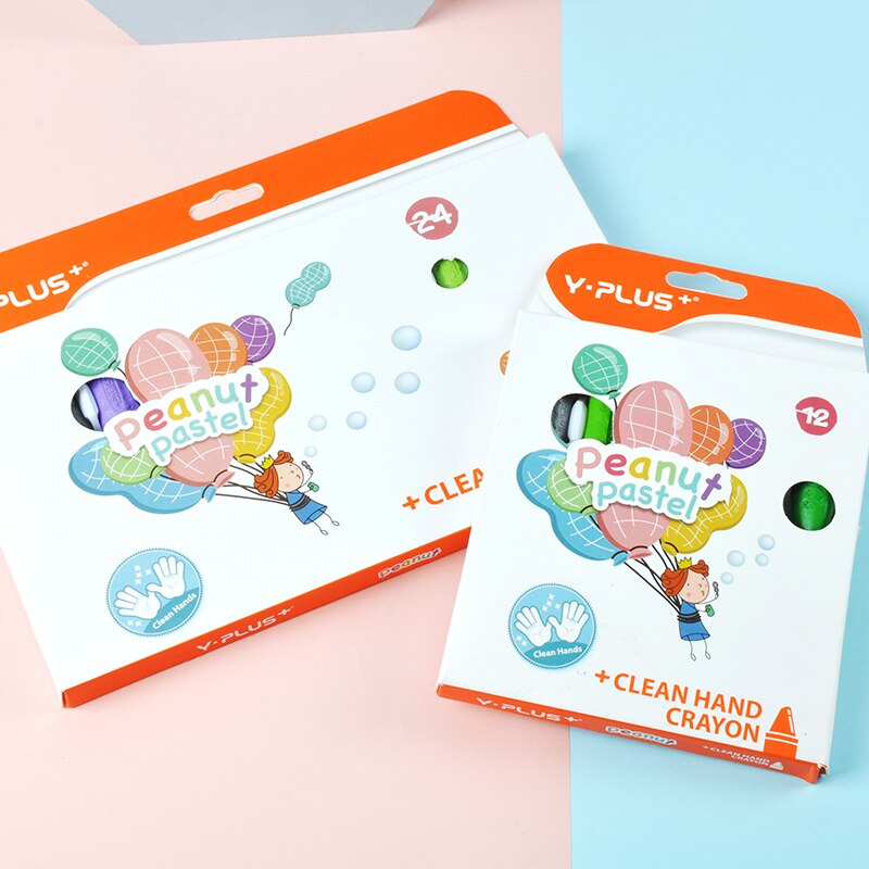 12/24 Macaron Color Peanut Crayon for Kids and Chi... – Grandado