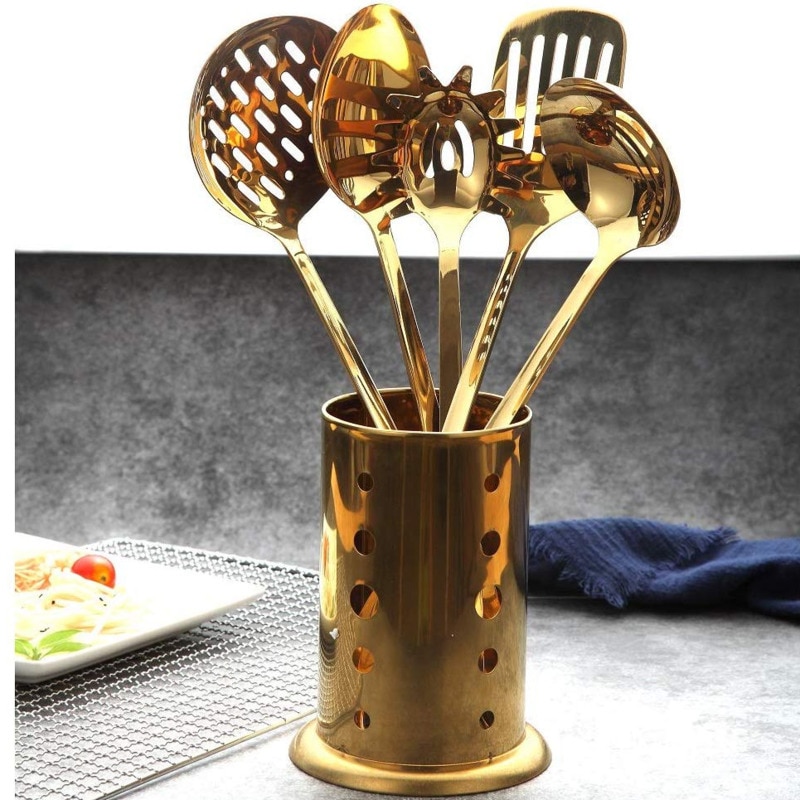 Gold Utensil Stainless Steel Cooking Tool Shovel C... – Vicedeal