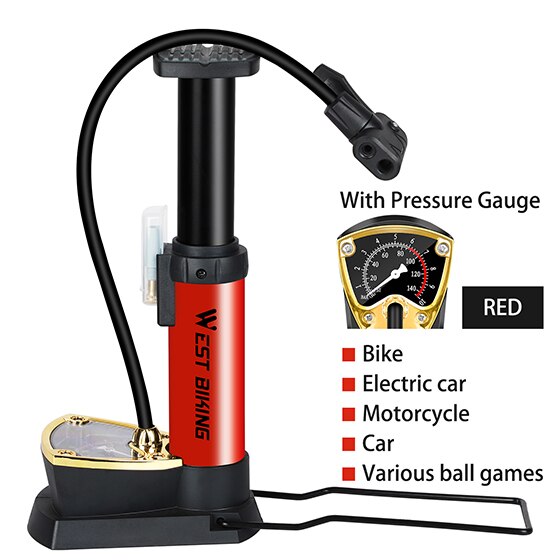 Bicycle Pump MTB Road Bike 140PSI High Pressure Fo... – Grandado