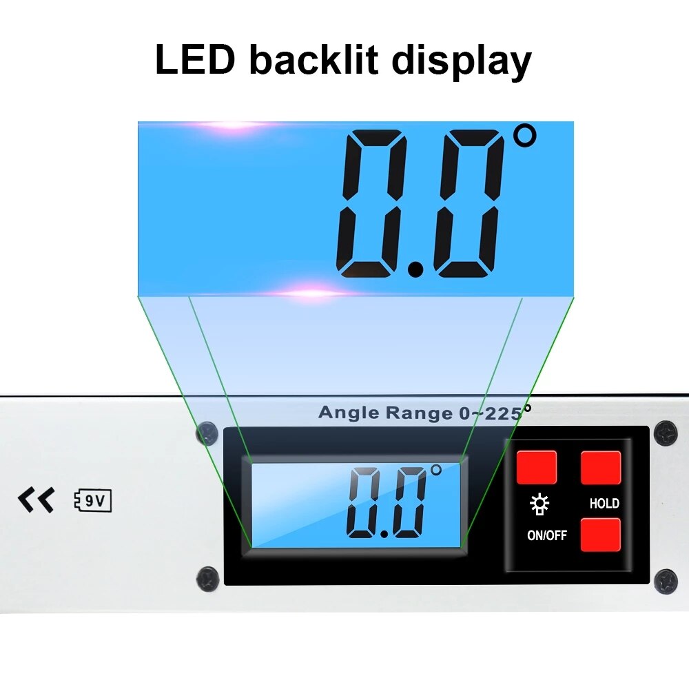 0-225 Degree Digital Angle Finder Gauge 400mm Test... – Vicedeal