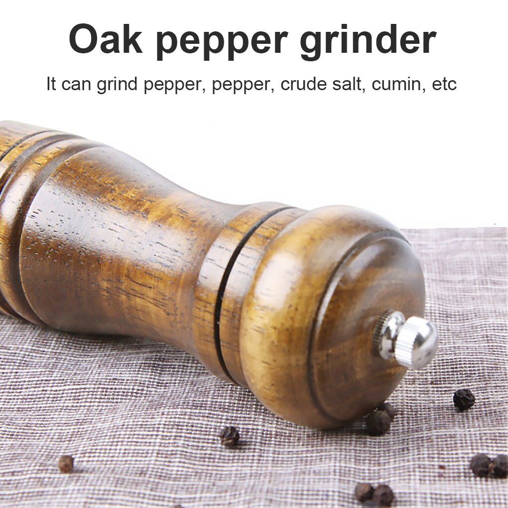 Pepper Mills Solid Wood Pepper Mill with Strong Ad... – Grandado