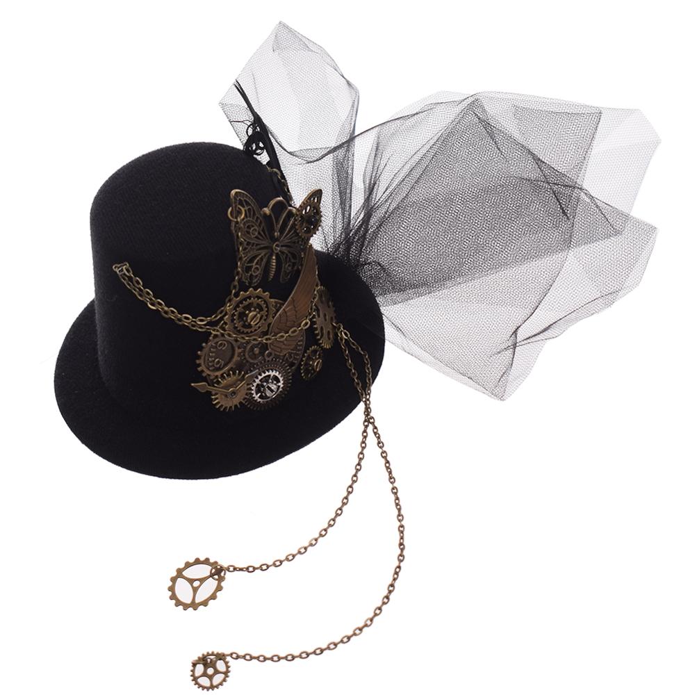 Womens Mini Fedora Hat Steampunk Fascinator Mini T... – Grandado