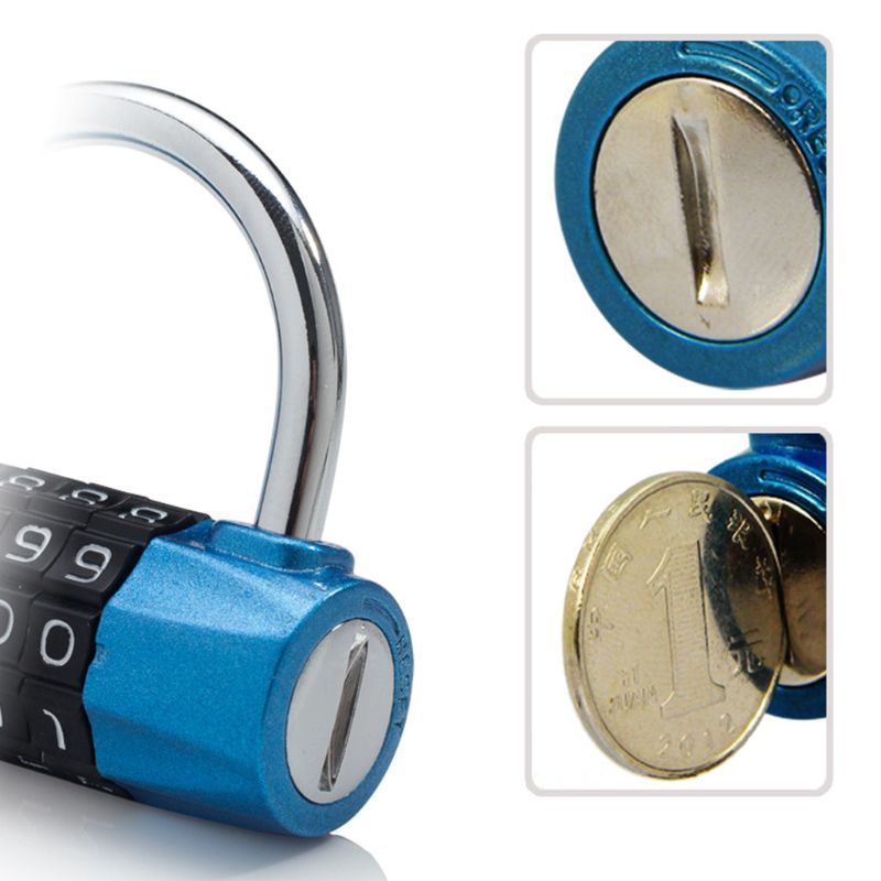 Solid 4-Digit Combination Security Padlock Resetta... – Grandado