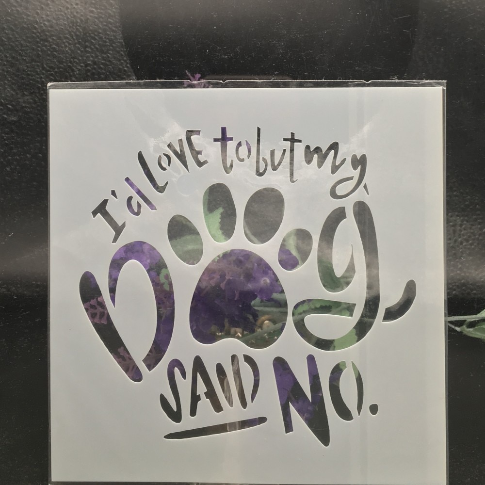15cm Dog Paw DIY Layering Stencils Wall Painting S... – Grandado