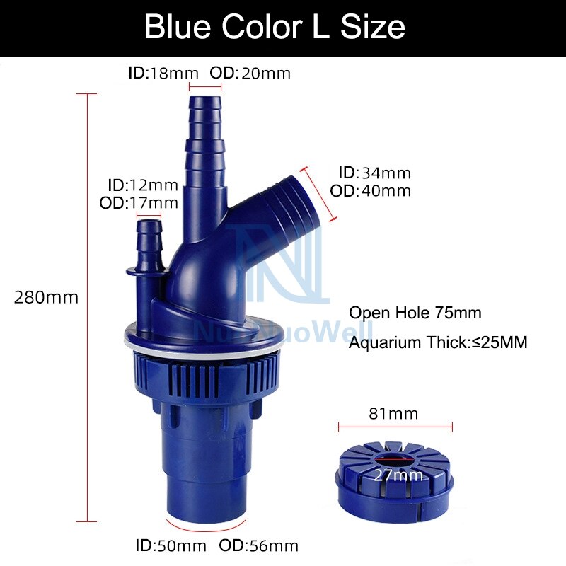 NuoNuoWell Triple Overflow Pipe Fittings Aquarium ... – Vicedeal