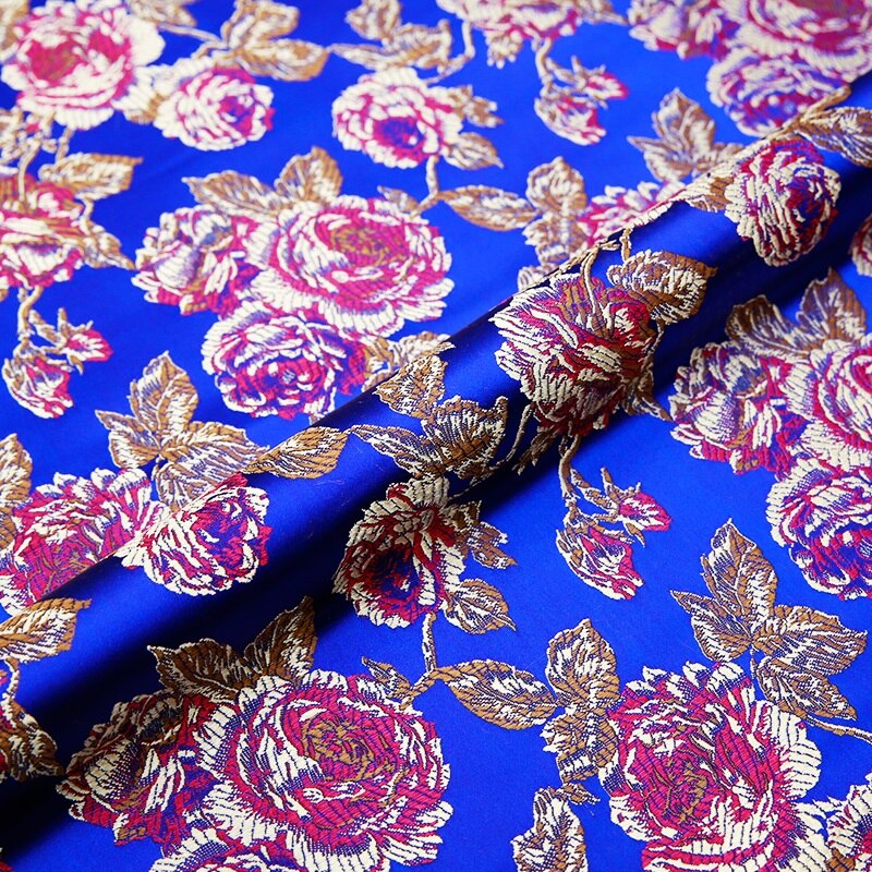 75cm Fabric with Peony Flower Pattern Satin Cloth ... – Grandado