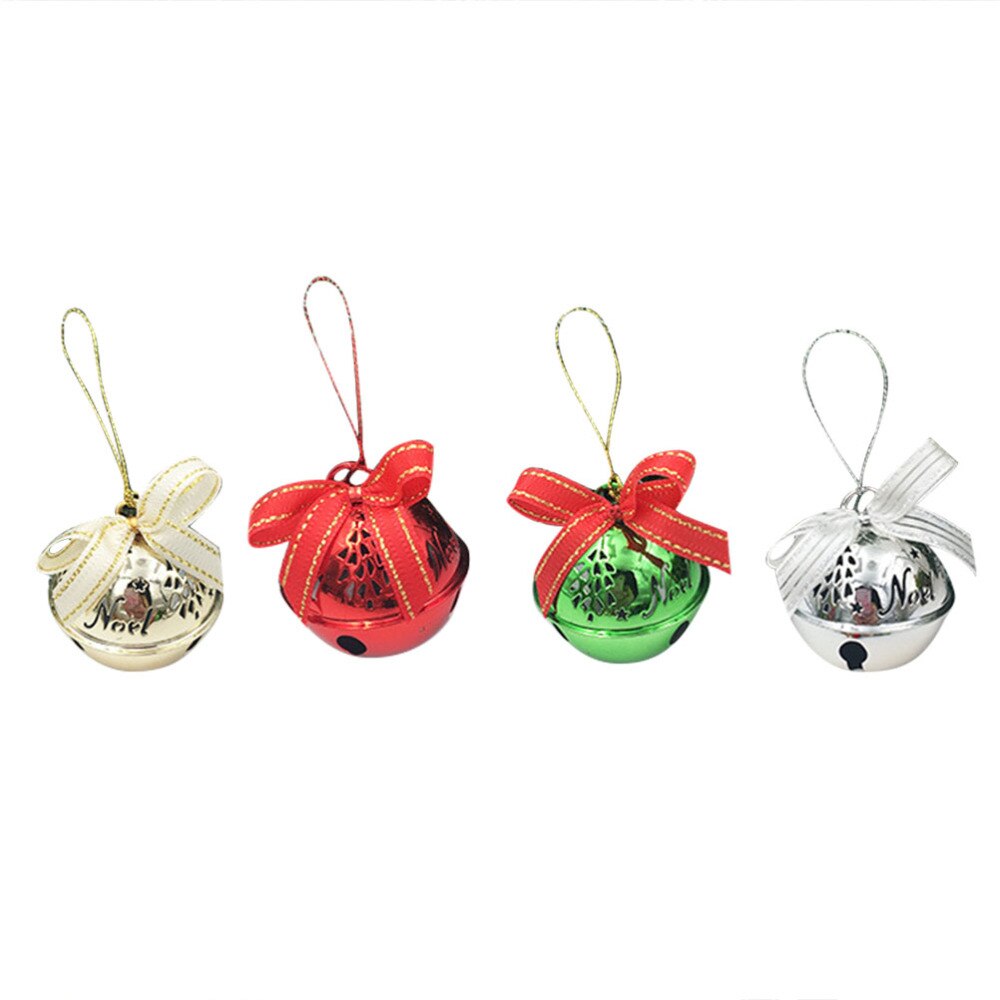 4 Stuks Kerst Opknoping Klokken Met Strik Iron Xma... – Vicedeal