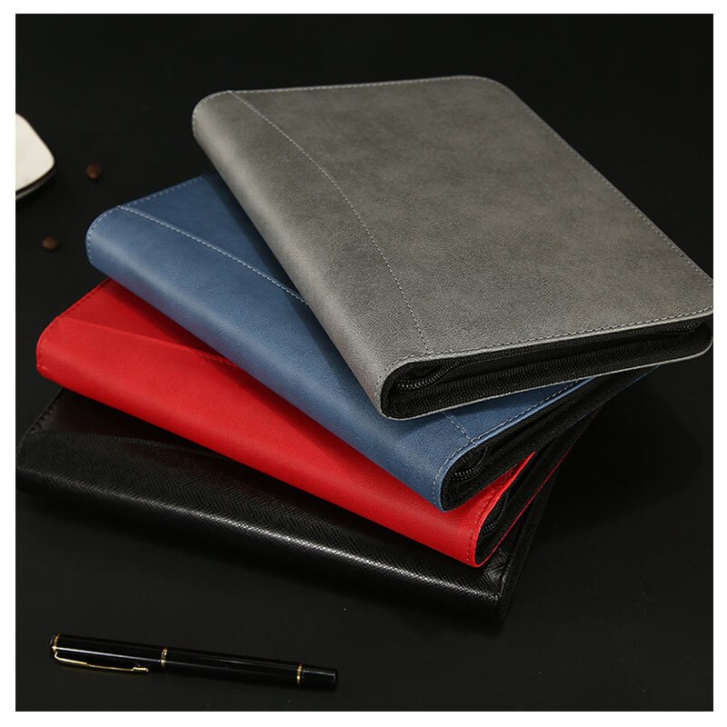 A6 A5 B5 Loose-leaf Spiral PU Leather Zipper Noteb... – Grandado