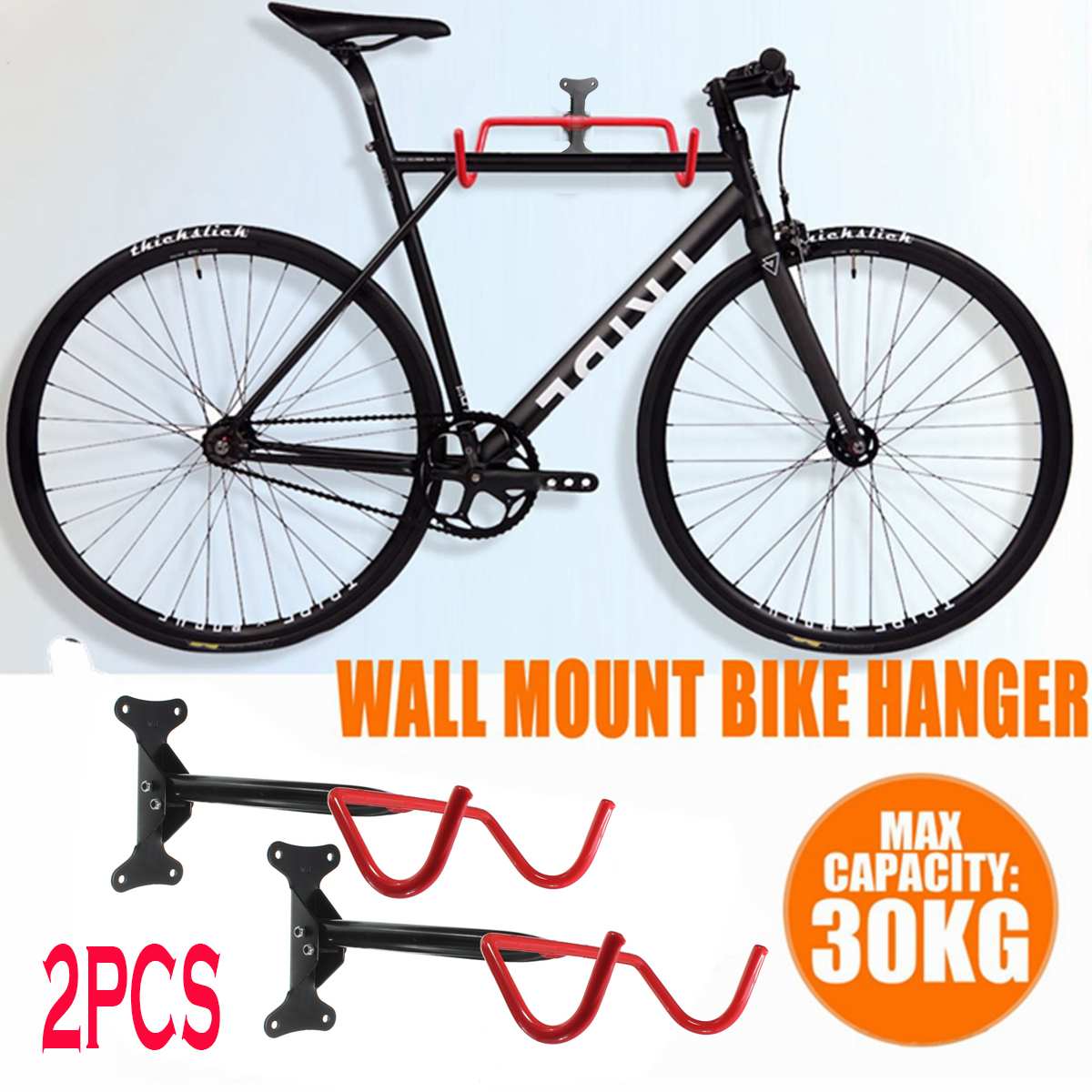 2PCS Bicycle Storage Rack Wall Mounted Bike Hanger... – Vicedeal
