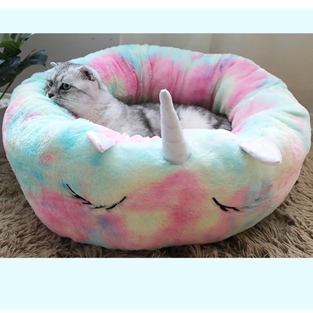 Unicorn Pet Bed Luxury Round Cat Small Dog House N... – Grandado