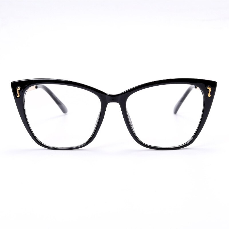 Brand White Cat Eye Glasses Frames Women Vintage T... – Grandado