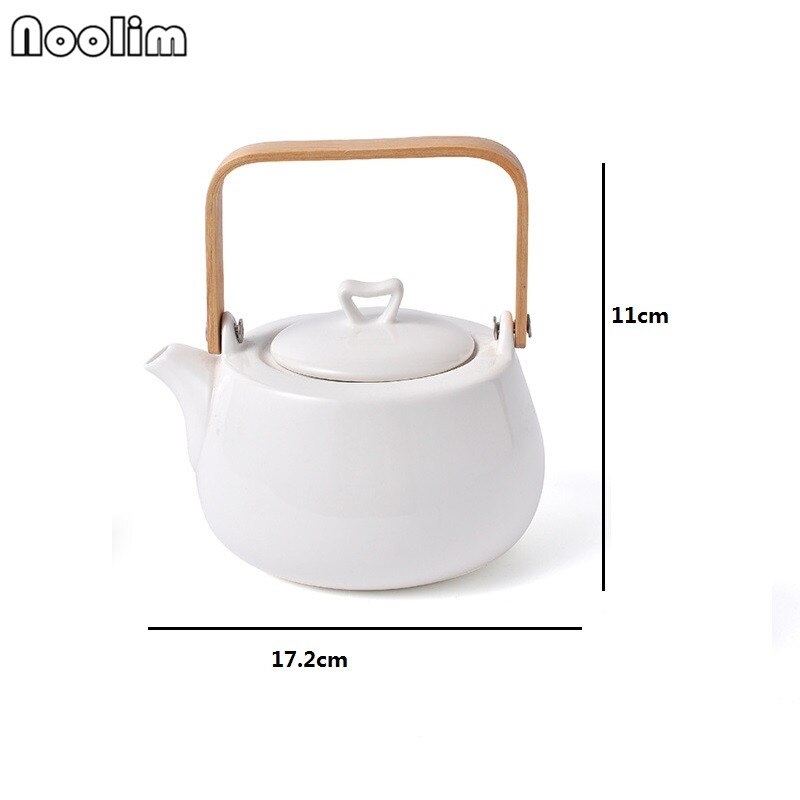 Japanese Style Handmade White Porcelain Tea Pot Wi... – Grandado