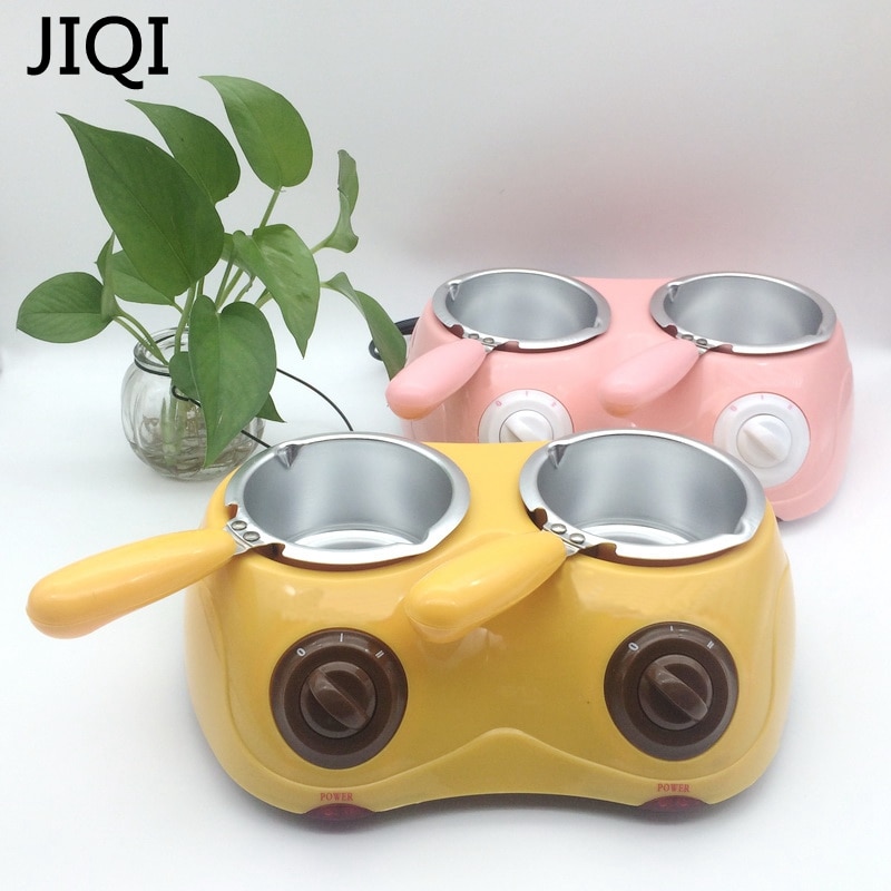 JIQI 2 pots Electric mini Chocolate Fondue chocola... – Grandado