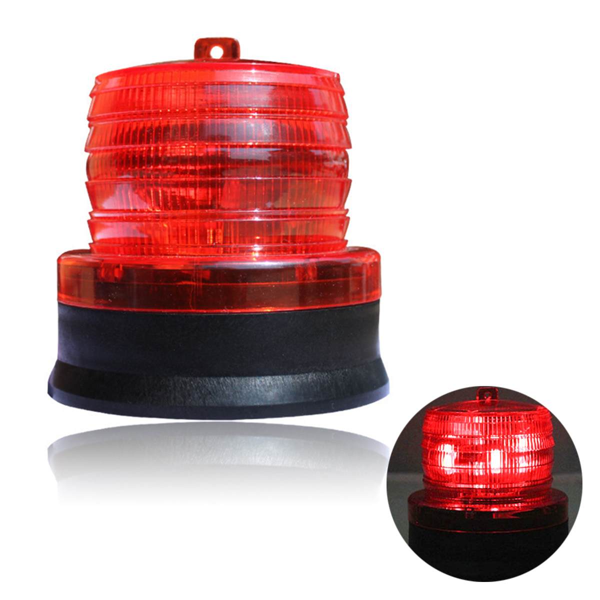 Solar Led Strobe Warning Light Magnetic 12v Red Si... – Grandado