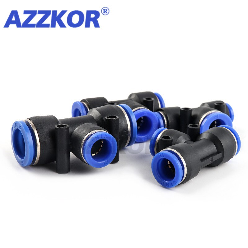 Pneumatic Air Tube Connector T-type Tee Reducer Th... – Grandado