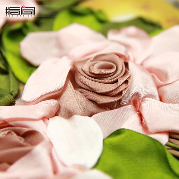 50X65cm Mist rose Ribbon embroidery kit needlework... – Vicedeal