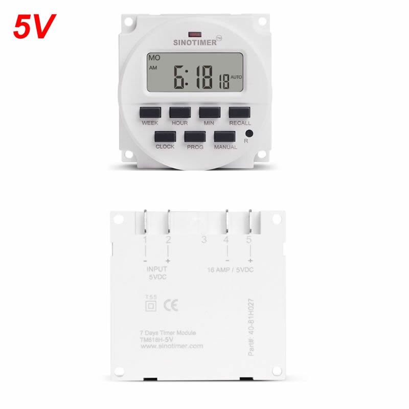 Tm618h 5v 12v 24v 120v 220v Digital 7 Day Weekly P Grandado