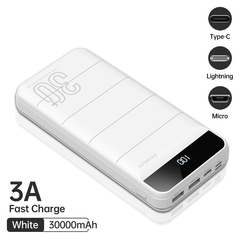 KUULAA Power Bank 30000mAh Type C PD PoverBank Fas... – Grandado