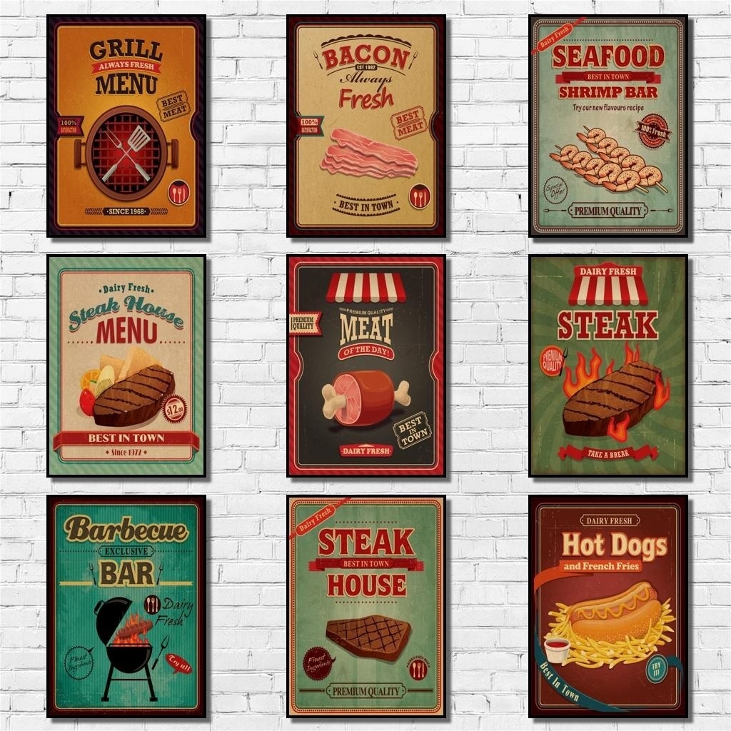 Colourful Delicious Food Poster Kraftpaper Funny K... – Vicedeal