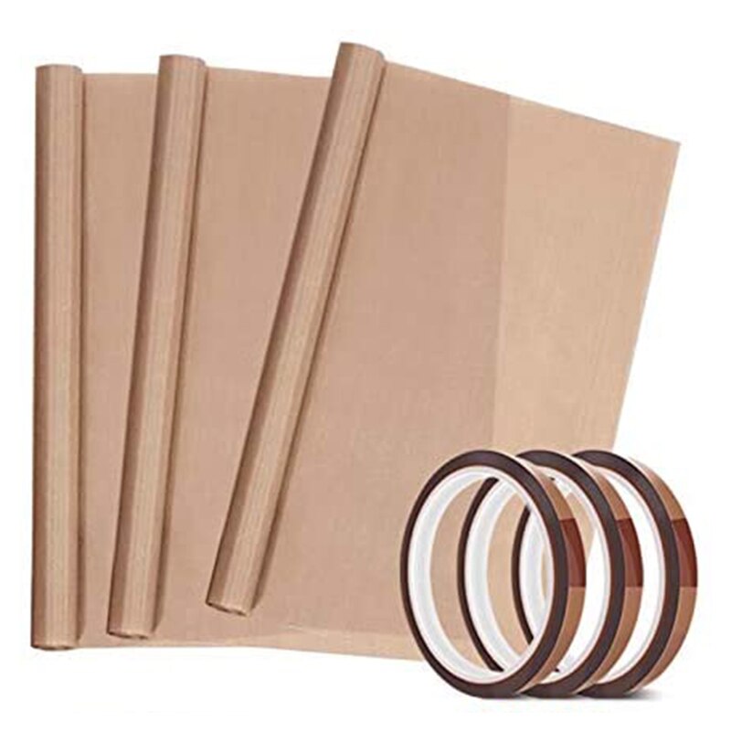 3 Pack 16 x 20inch PTFE Teflon Sheet and 3 Rolls 1... – Grandado