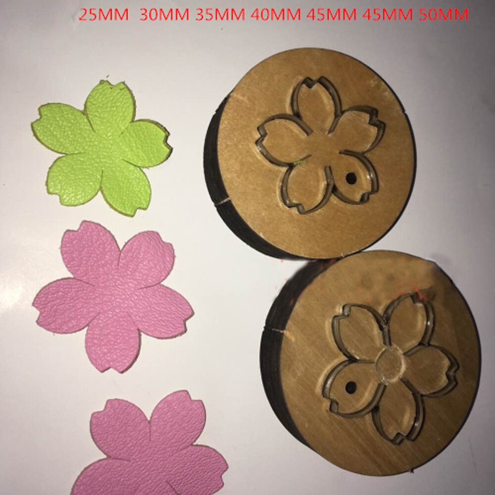 leather craft cutter flower sakura wood plate temp... – Grandado